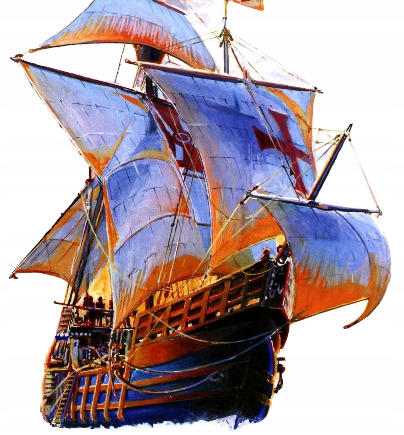 STATEK SANTA MARIA KRZYSZTOF KOLUMB + FARBY + KLEJ - 8665340408 ...