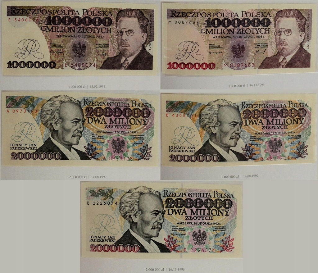 1.di! PRL/ III RP, Banknoty Obiegowe+ album, St.1 - 12702444622 ...