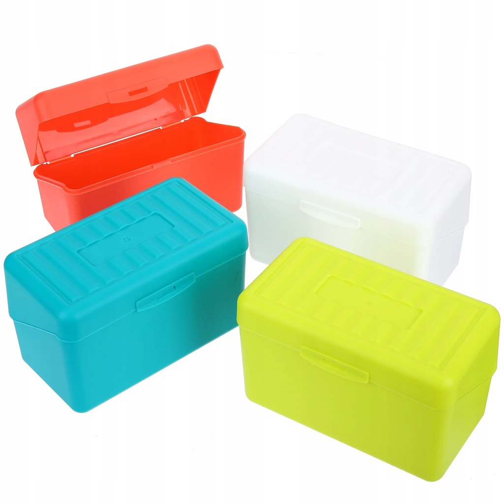 INDEX CARD FILE BOX DESK NOTEPAD CASE CARDS 4 PCS - 13584811598 ...