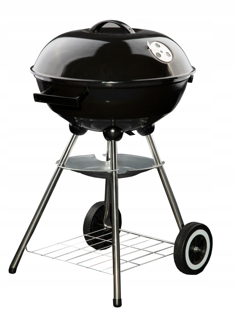 GRILL WĘGLOWY OGRODOWY OKRĄGŁY Z POKRYWĄ GRATISY - 9431242741 ...