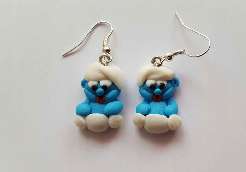 KOLCZYKI Z MODELINY SMERF Z BAJKI PONAD 150 WZOROW - 7833262808 ...