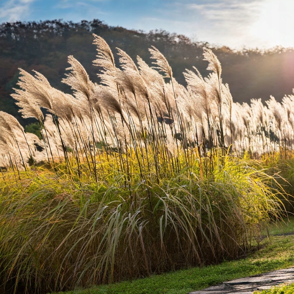 Miskant chiński MIRANDA wysoki 220cm OZDOBNE PRZEBARWIENIE - SADZONKA ...