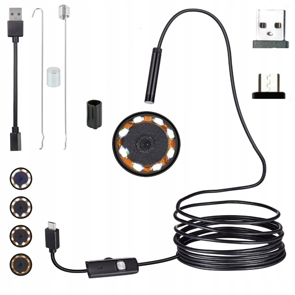 KAMERA ENDOSKOPOWA INSPEKCYJNA DO TELEFONU KOMPUTE - 10574257874 ...