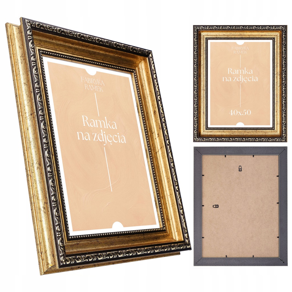 Ramka 40x50 ramki na zdjęcia plakat rama do zdjęć złota duża 50x40 cm - 14377422297 - oficjalne ...