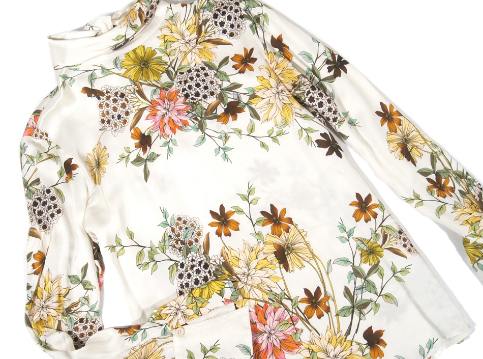 MADELEINE blog kwiaty floral jedwab wiskoza M - 13347051411 - oficjalne ...