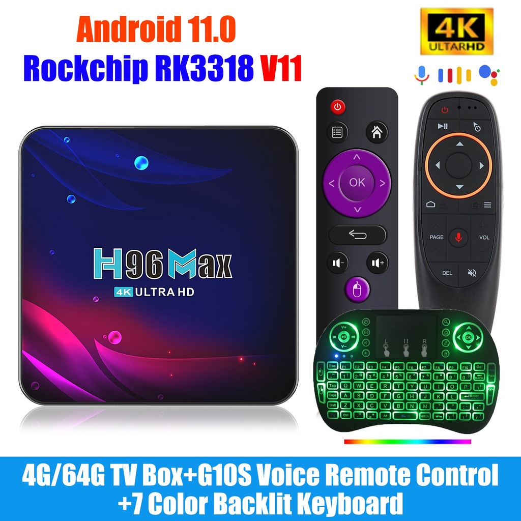 H96 Max TV Box 4K Android Rockchip RK3318 TV Box - 13349552073 ...