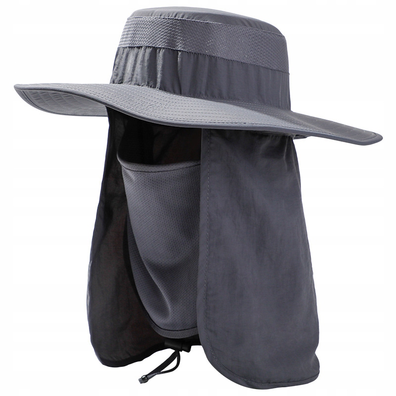 Kapelusz turystyczny z pokryciem szyi i twarzy - 12809575975 - oficjalne archiwum Allegro