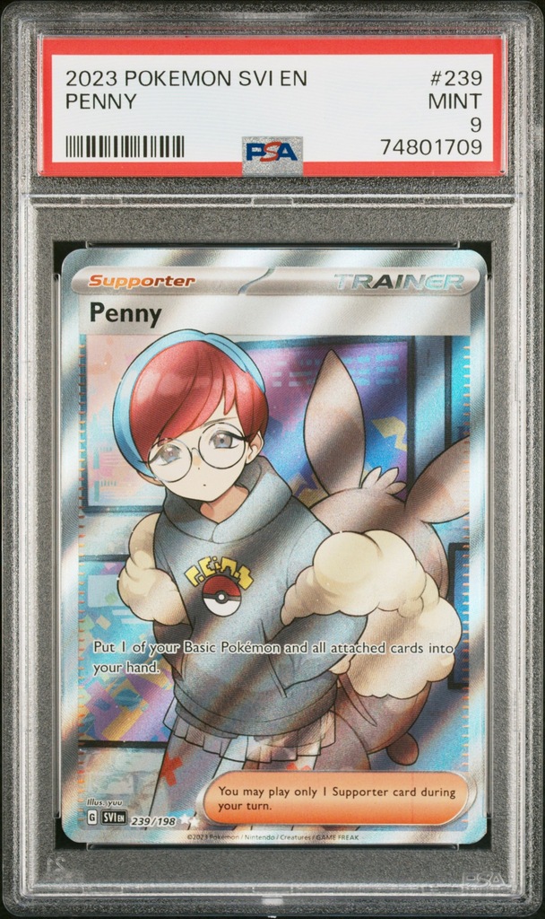 Karta Pokemon PSA 9 Penny 239 - 14892729527 - oficjalne archiwum Allegro
