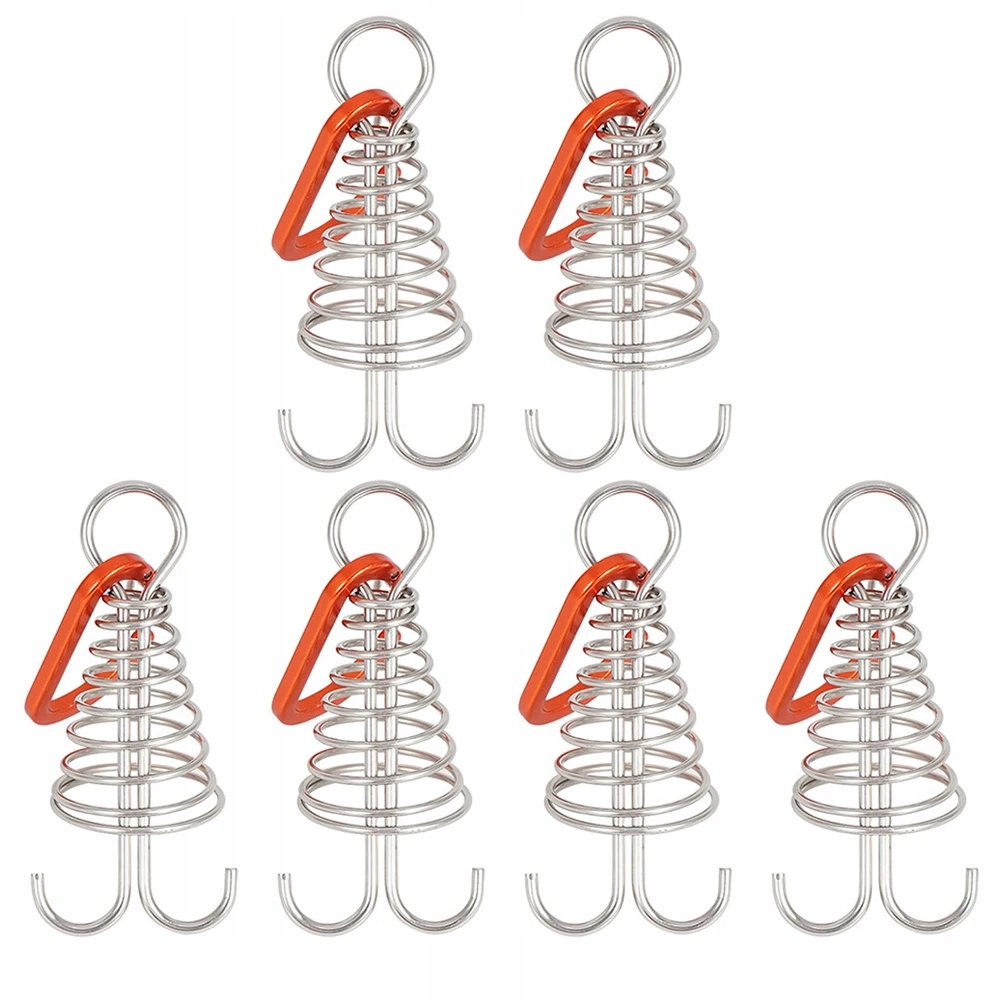 Stainless Steel Hooks Spring Tent Board Peg 6 Pcs - 13663467737 ...