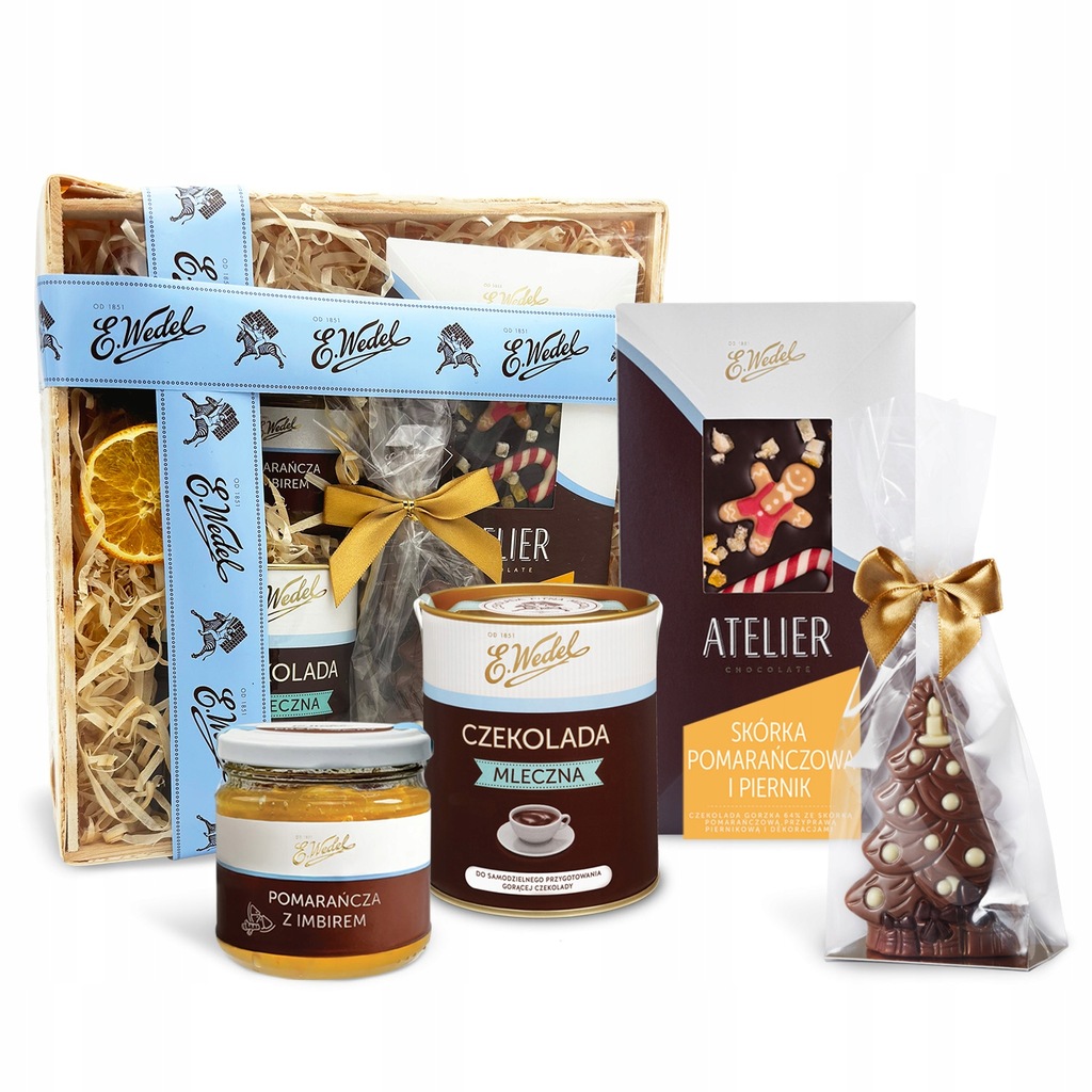Kosz prezentowy - Zestaw słodyczy od E.Wedel - Prezent na święta - 16685668874 - oficjalne ...