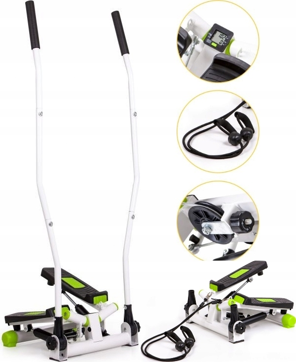 STEPER SKRĘTNY TWIST Z UCHWYTAMI LINKAMI STEPPER LICZNIK FITNESS DOMOWY ...