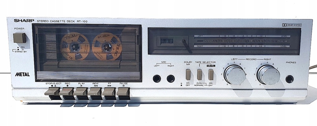 Sharp RT100 rt 100 Vintage magnetofon tape deck - 10784989718 - oficjalne archiwum Allegro