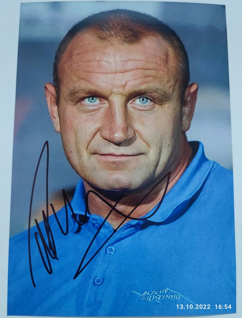 Mariusz Pudzianowski - ORYGINALNY autograf - 12738193881 - oficjalne ...