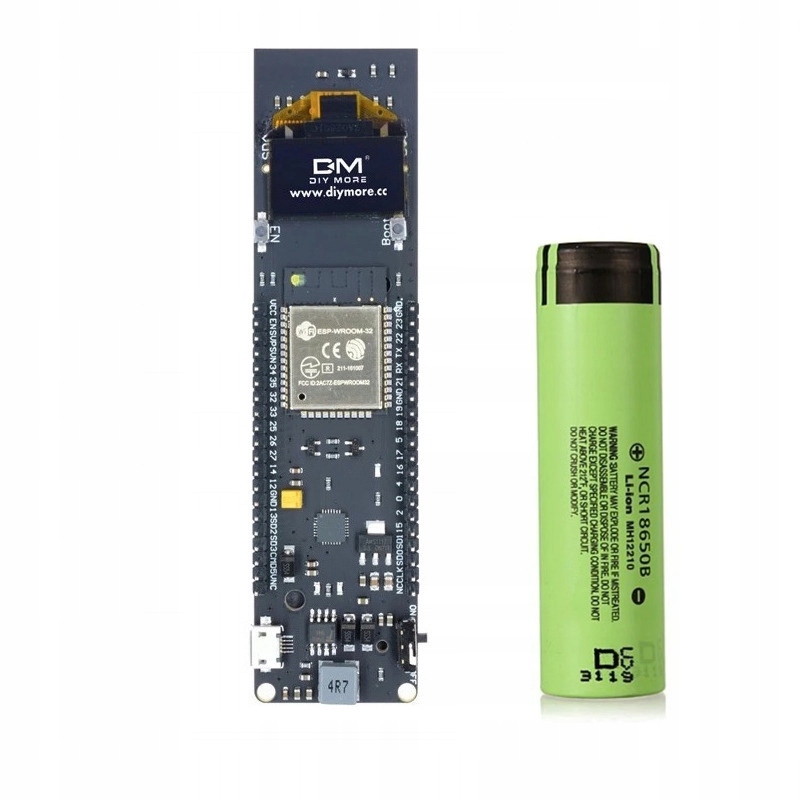 Moduł ESP32 z OLED 0.96'' AKUMULATOR 18650 - 10858857636 - oficjalne ...