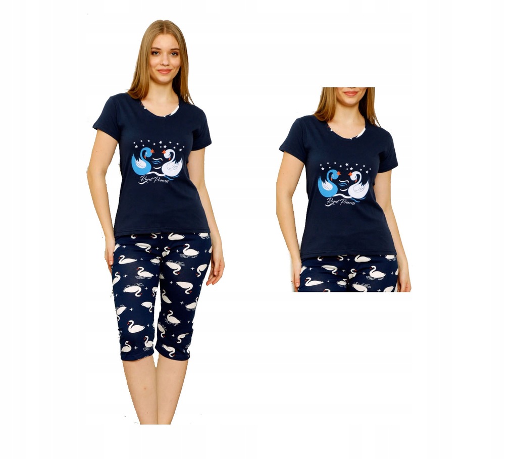 Piżama damska wygodna łabędź M-3XL kolory XXL - 10478934561 - oficjalne archiwum Allegro