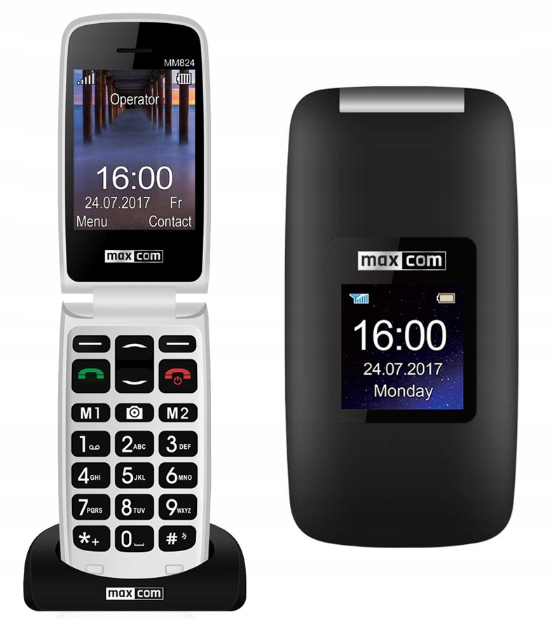 TELEFON DLA SENIORA MAXCOM MM824 DUŻE KLAWISZE - 12801227666 ...