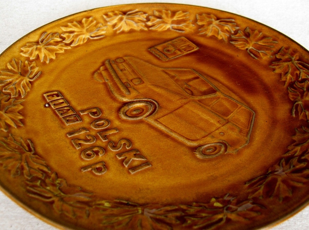 PAMIĄTKOWY TALERZ - POLSKI FIAT 126p - ORYG. PRL - 13923223836 ...