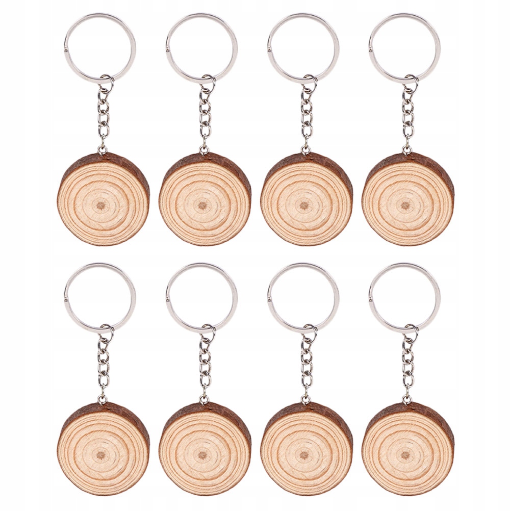Xmas Wood Discs DIY Keychain Chips 8 Pcs - 14324829151 - oficjalne ...