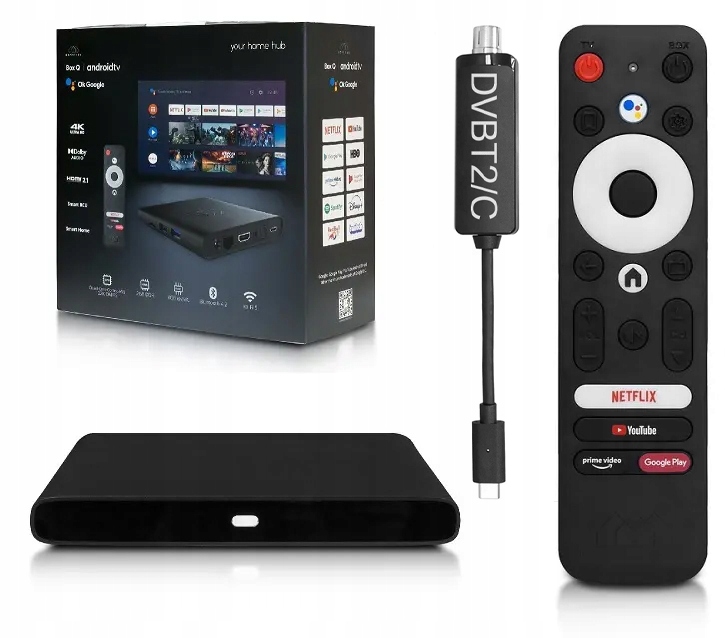 SMART TV BOX Android 10 z tunerem dekoderem DVB-T2 - 12727559904 ...