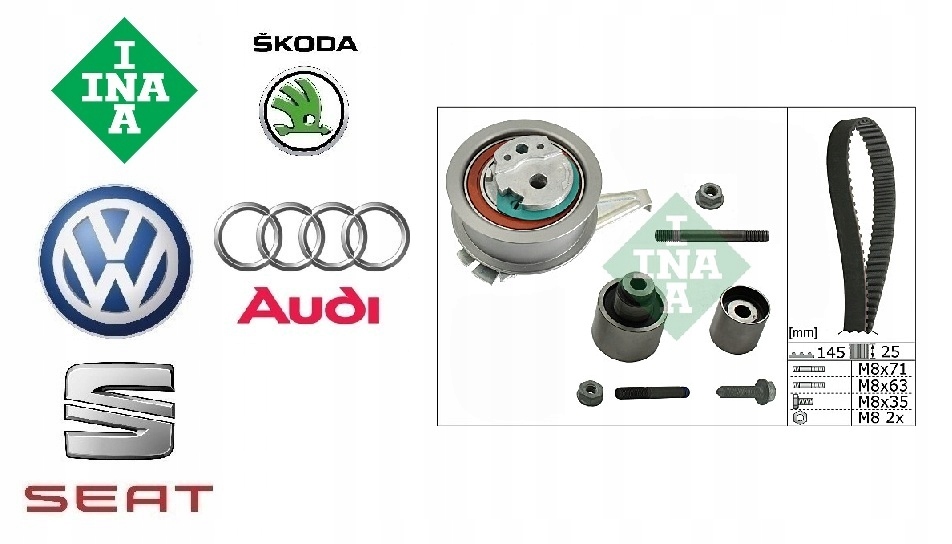 Kompletny Rozrząd INA SKODA Octavia 3 1.6TDI 105km - 7604600951 ...