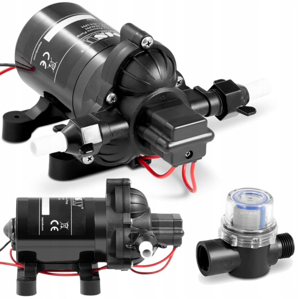 POMPA WODY CIŚNIENIOWA SAMOZASYSAJĄCA KAMPER 12V - 13262372968 ...