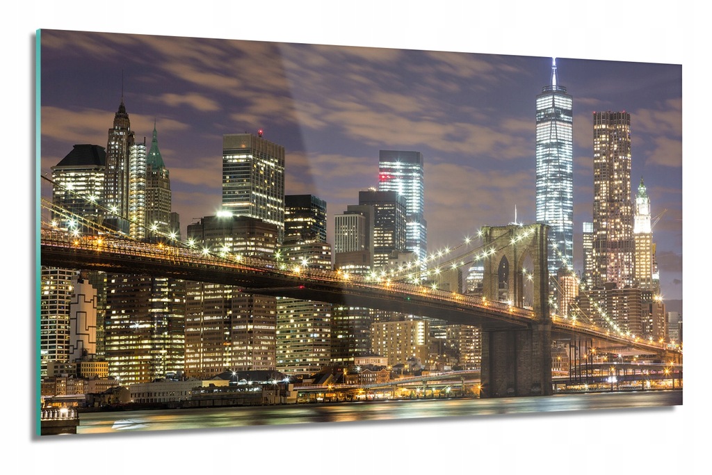 Wieżowce most noc dekor do kuchni 140x70 z grafiką - 9442163999 ...