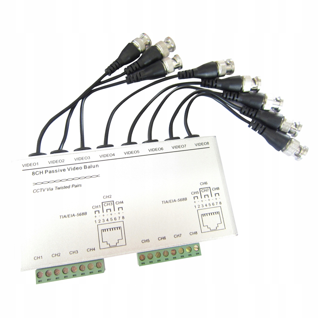 HD Video Balun 8-kanałowy pasywny sygnał wideo - 12083381884 - oficjalne archiwum Allegro