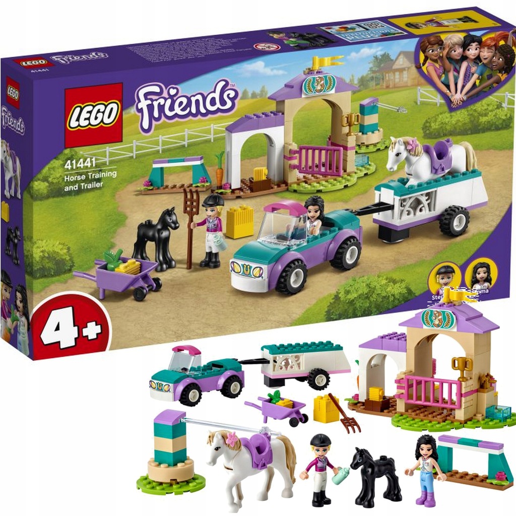 LEGO Friends 41441 Szkółka jeździecka i przyczepa - 11219445403 ...