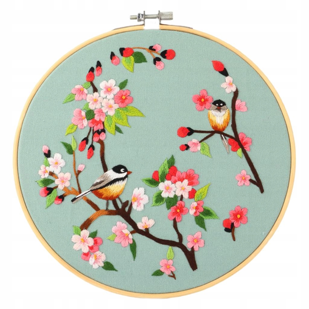 Embroidery Hoop Embroidery Starter Yellow Birds - 13386637041 ...