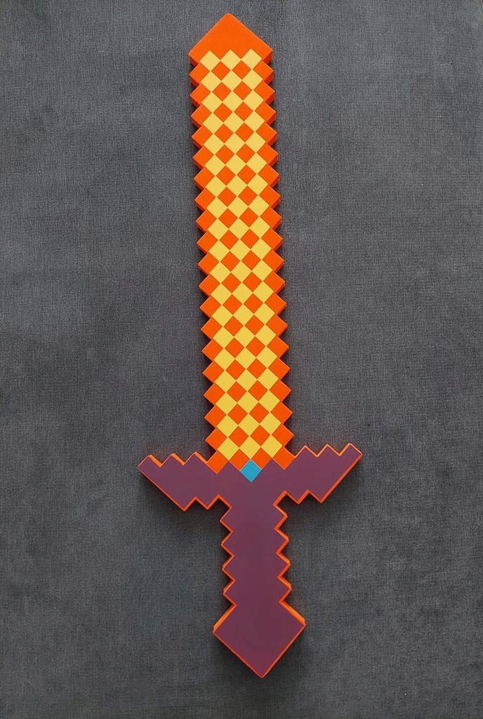 Minecraft Miecz diamentowy duży Największy 75 cm!!!! zabawka ognisty ...