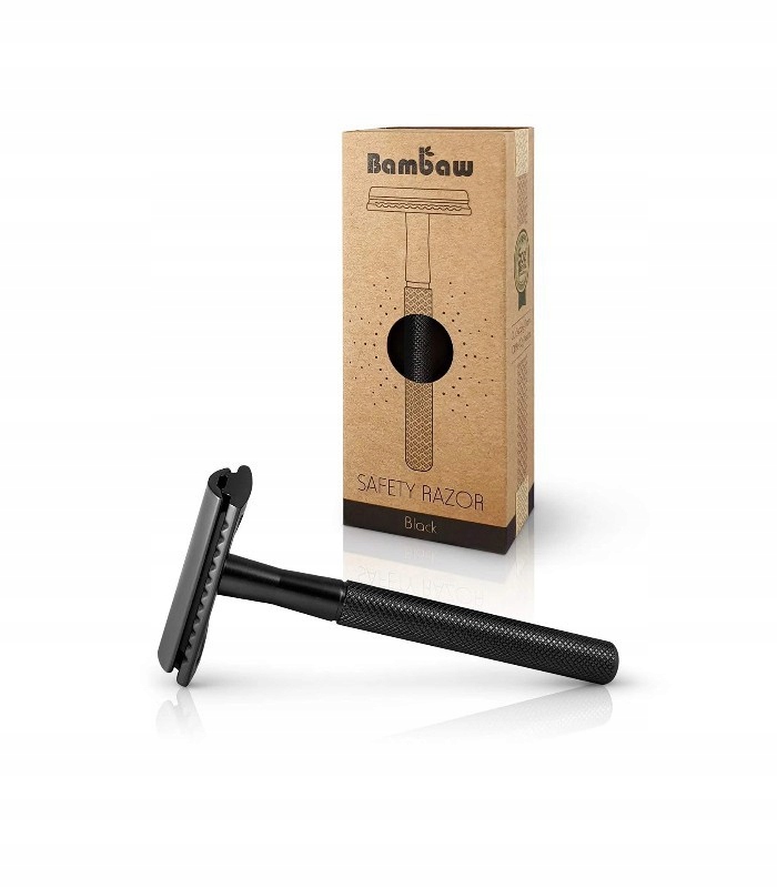 Wielorazowa maszynka do golenia + żyletka, CZARNA - 12978402715 ...