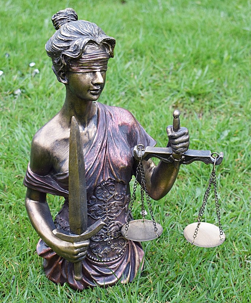 TEMIDA rzeźba FIGURA Bogini sprawiedliwości SĄD - 12914587047 ...