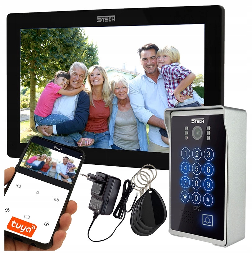 Wideodomofon WIFI 5tech IP TELEFON ZDJĘCIA CZYTNIK - 12761930998 - oficjalne archiwum Allegro