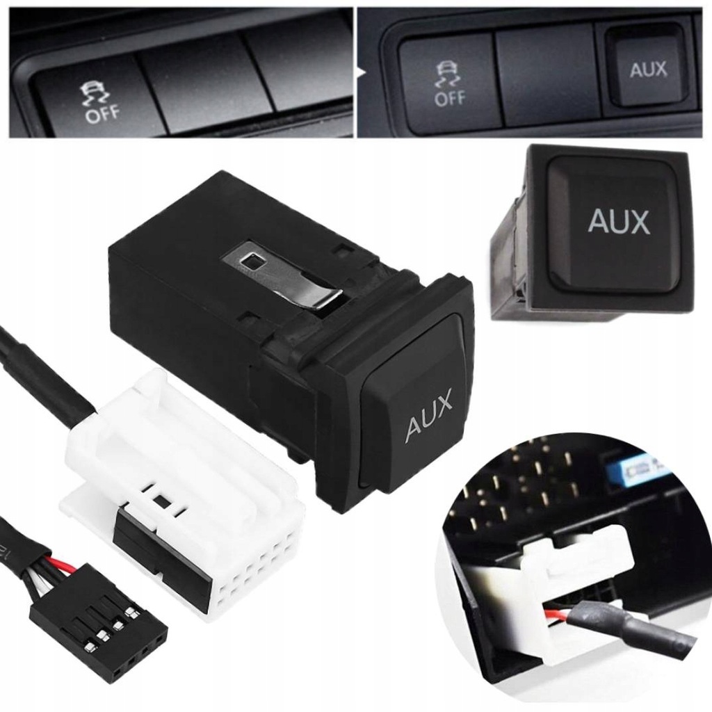 AUDI VW SKODA 12PIN USB AUX RCD200 RCD300 RCD500 - 12076510705 ...