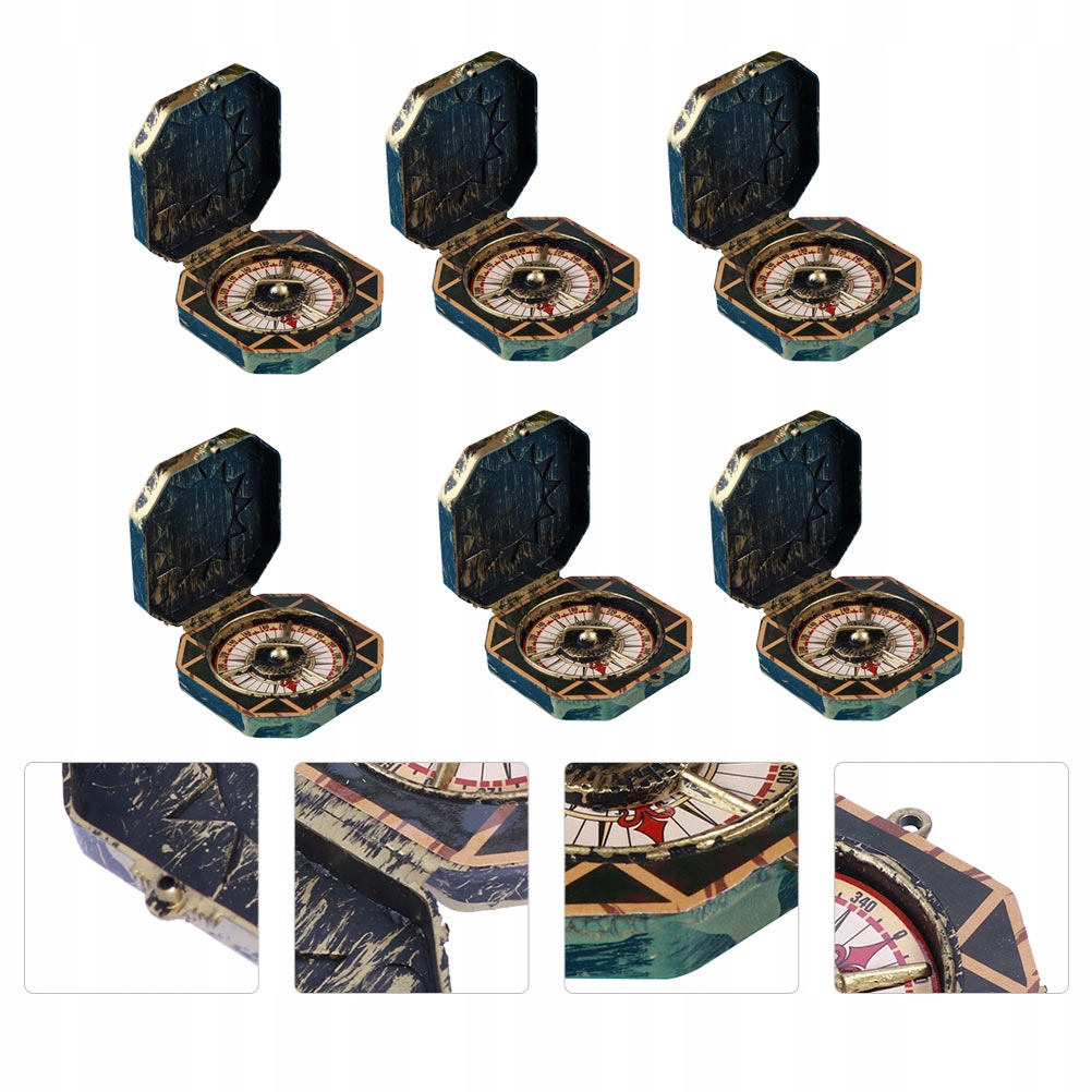 6Pcs Compas Pirate Compass Favors Pirate Party Fav - 13400322657 ...