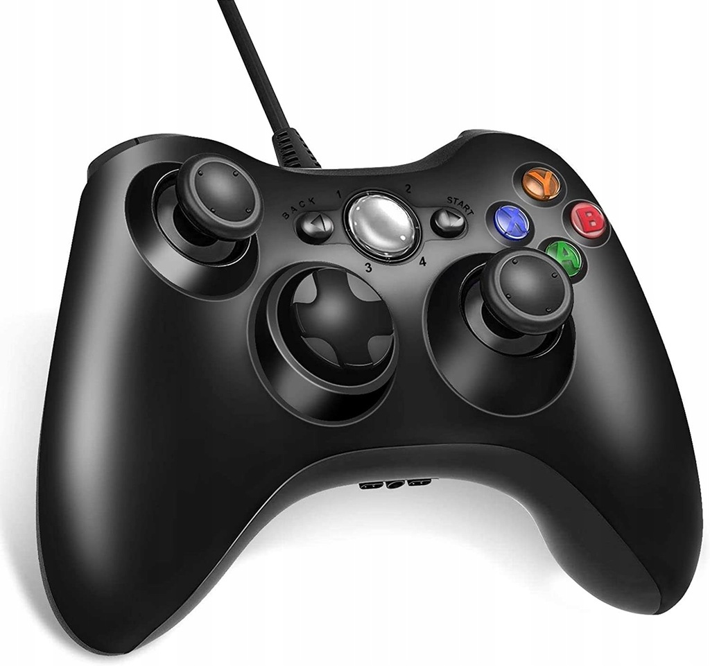 Pad przewodowy do konsoli Microsoft Xbox 360 czarny - 15780612263 ...