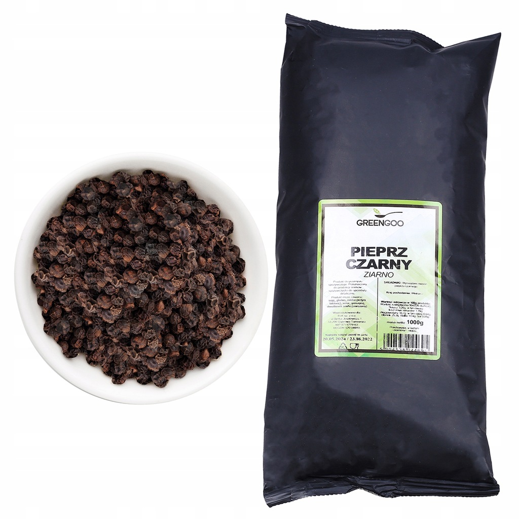Pieprz ZIARNO Czarny 1000g 1kg MEGA OSTRY WIETNAM - 12627437818 - oficjalne archiwum Allegro