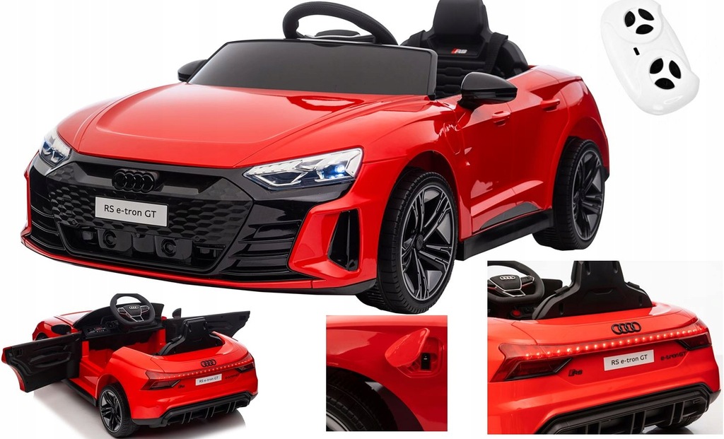 AUDI E-TRON RS AUTO NA AKUMULATOR LED AMORY +PILOT - 12851147017 - oficjalne archiwum Allegro