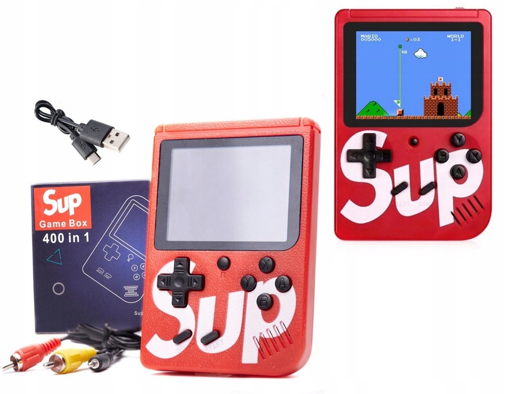 MINI KONSOLA RETRO GAMEBOY GRA MARIO CONTRA 400 G - 10824225459 ...