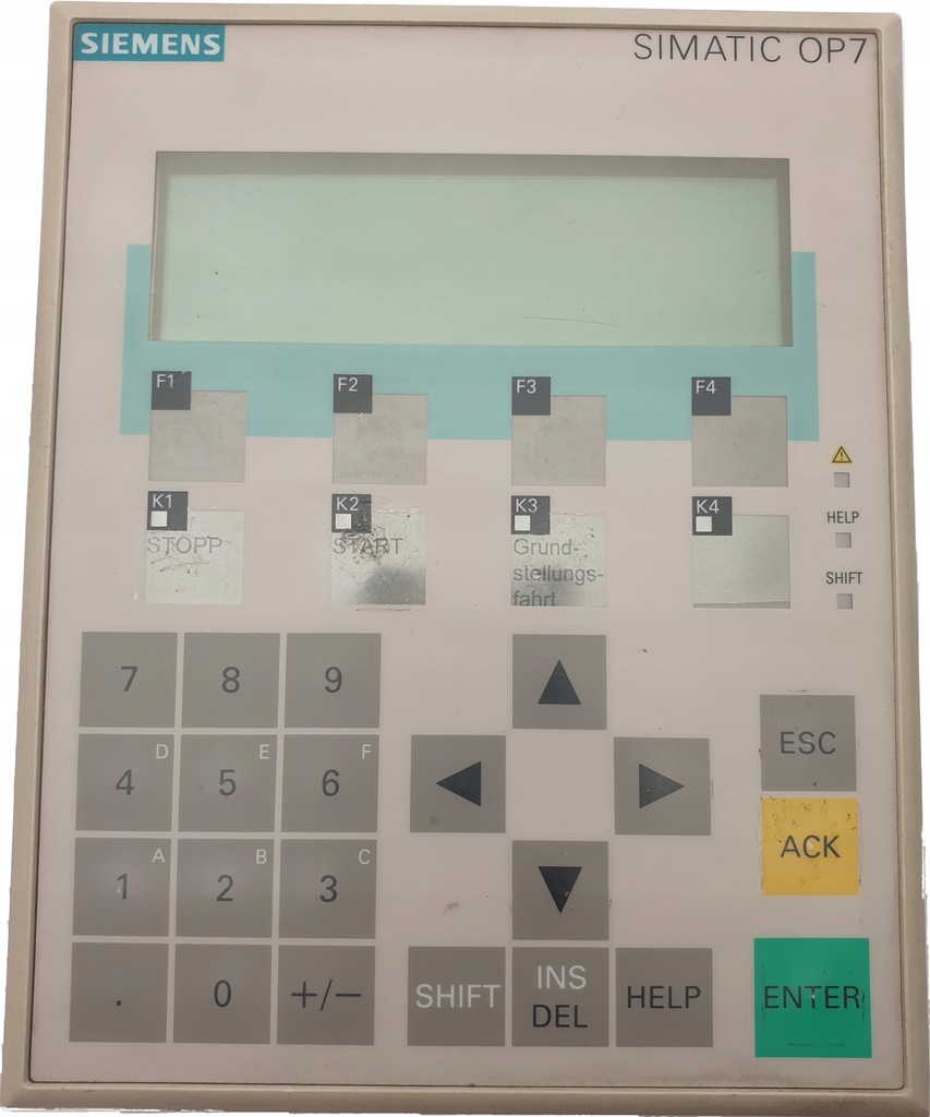 SIEMENS SIMATIC OP 7-PP op7 6AV3 607-1JC00-0AX1 - 12460097507 ...
