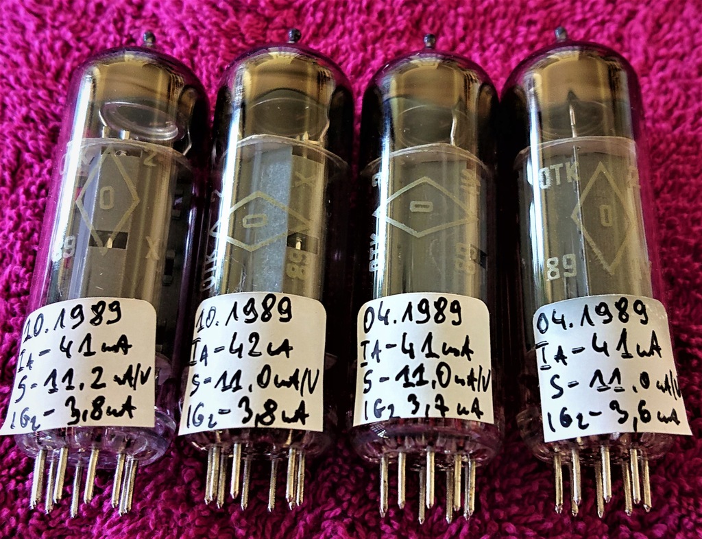 4 szt Kwadra 6P14P-EV EL84 Reflector do Push-pull - 13809564681 ...