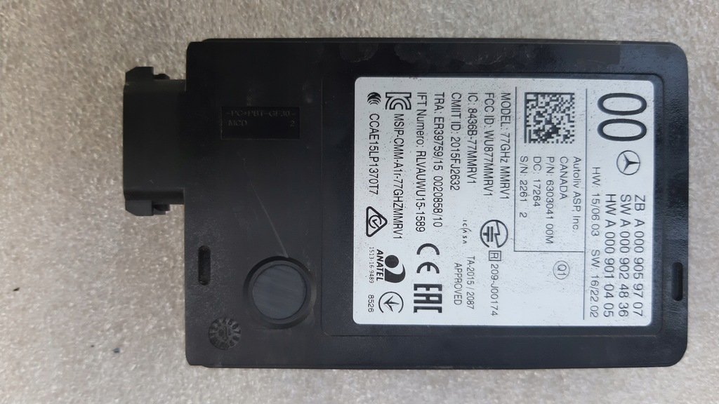 W218 W166 W204 W231 RADAR SENSOR A0009059707 - 11923481761 - oficjalne ...