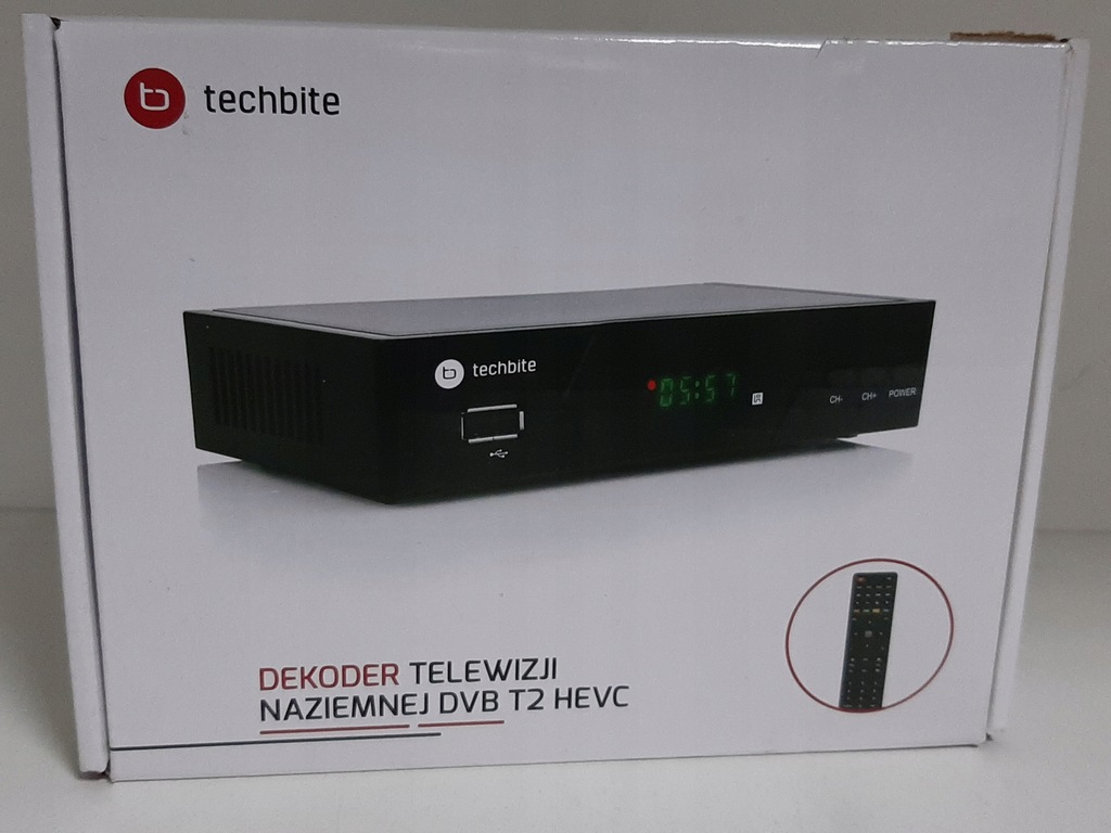 Dekoder DVB-T 2 HEVC Techbite EV-1424 - 12682418743 - oficjalne archiwum Allegro