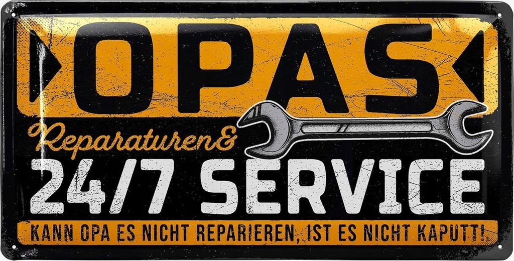 Tabliczka blaszana w stylu retro OPAS SERVICE - tabliczka warsztatowa ...