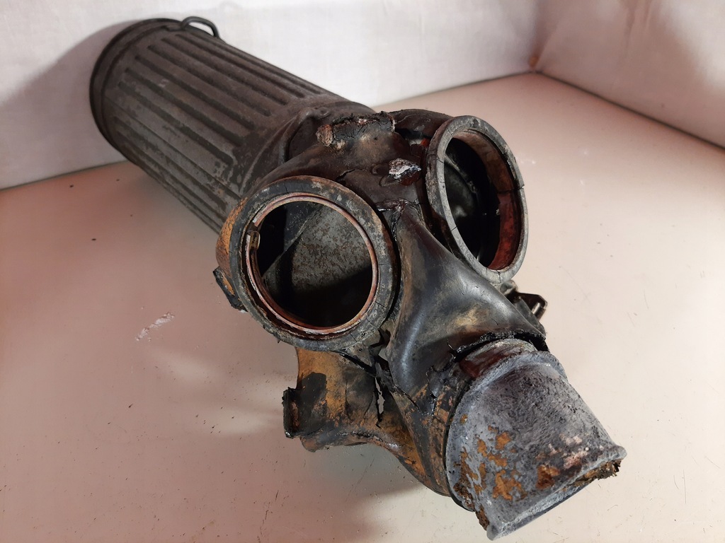 Niemiecka Maska Przeciw Gazowa Puszka Wehrmacht - 13194648010 - oficjalne archiwum Allegro