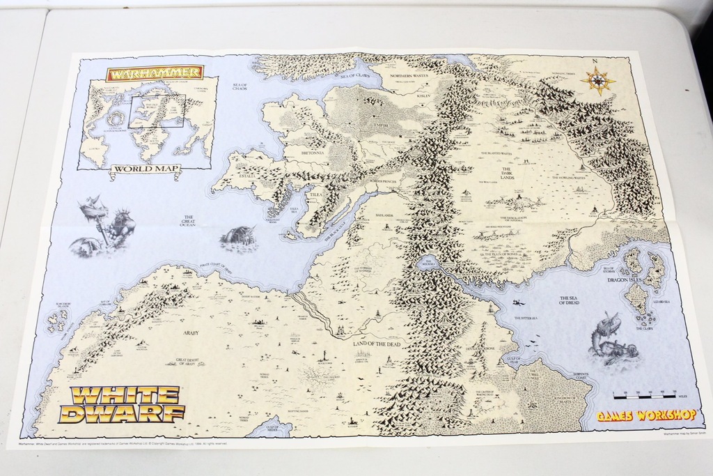 White Dwarf Warhammer World Map plakat - 7352597856 - oficjalne ...