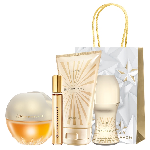 AVON ZESTAW INCANDESSENCE 4 produkty + torebka - 12797954219 ...