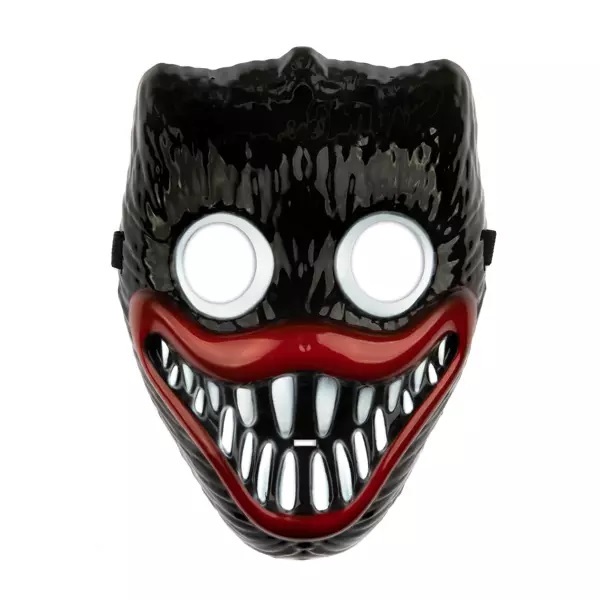 MASKA na HALLOWEEN POTWÓR CZARNA KŁY ZĘBY STRASZNA - 12646591749 ...