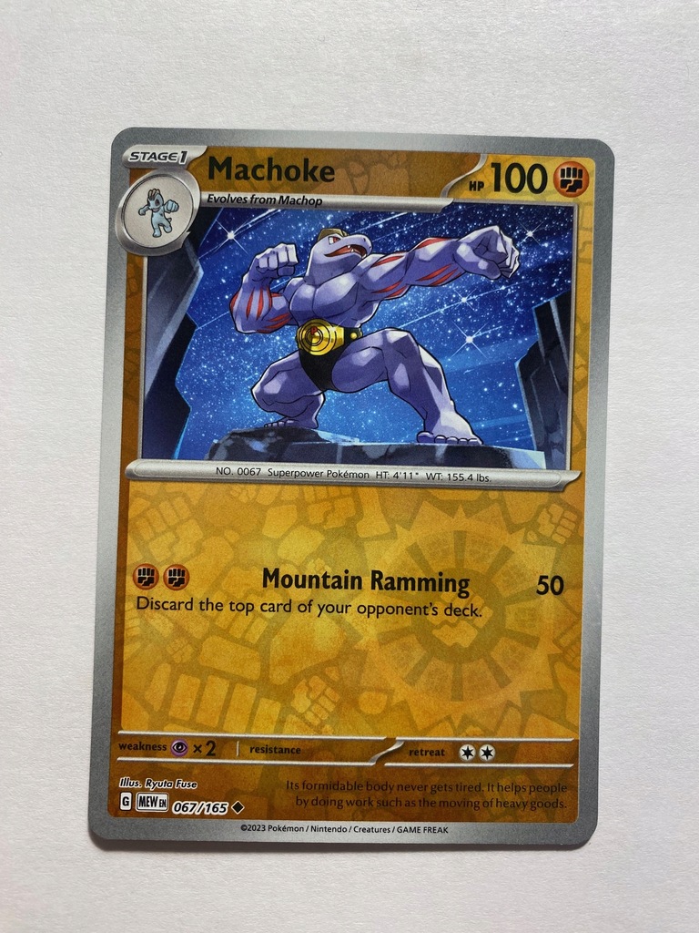 Pokemon 151 reverse 067/165 Machoke - 14387977690 - oficjalne archiwum Allegro