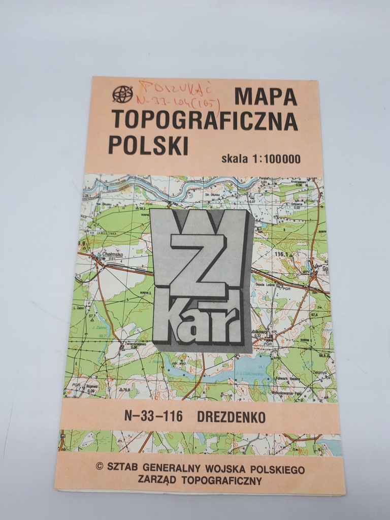 Mapa Topograficzna Wojskowa Drezdenko N-33-116 91r - 11669920585 ...